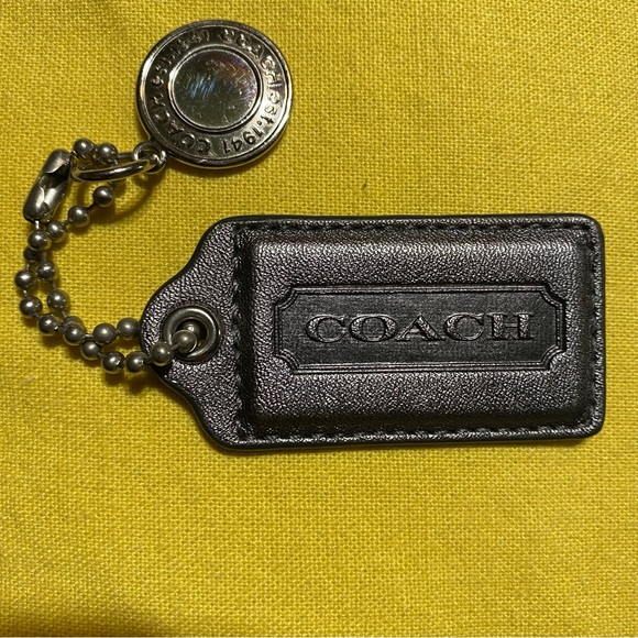 Coach | Bags | Coach Silver Leather Keychain | Poshmark